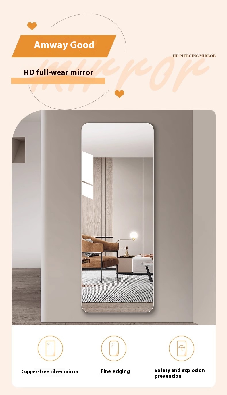 【Lucky Mirror】【SG STOCK】HD Acrylic Mirror Full Body Mirror Paste Wall ...