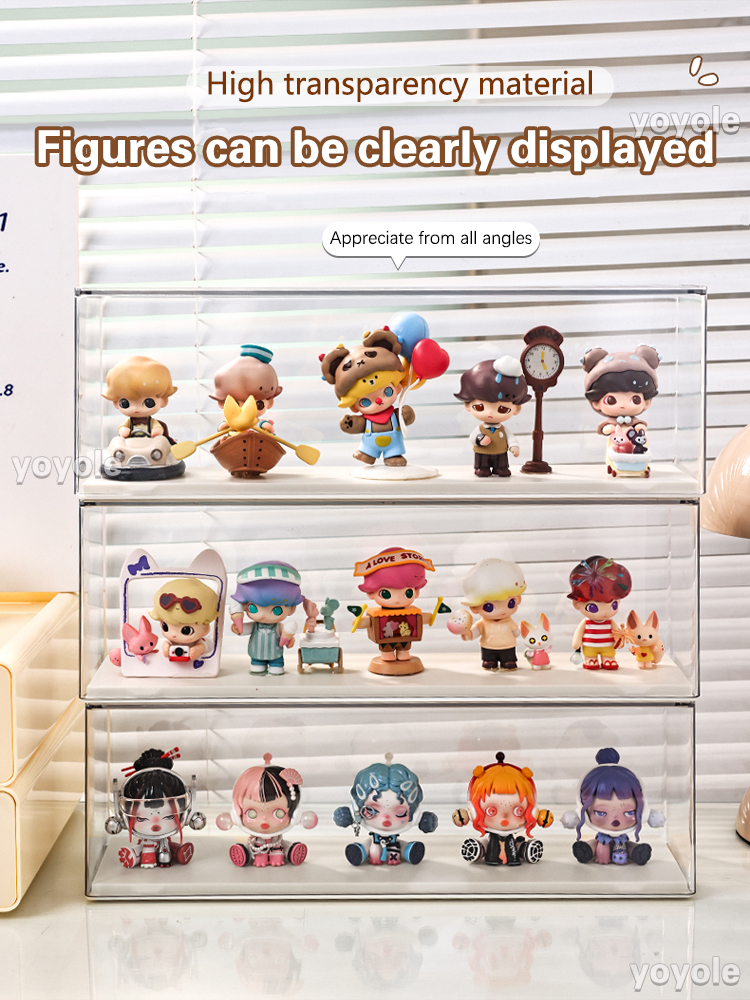Popmart Display Box Acrylic Figurine Storage Case Transparent Blind Box ...
