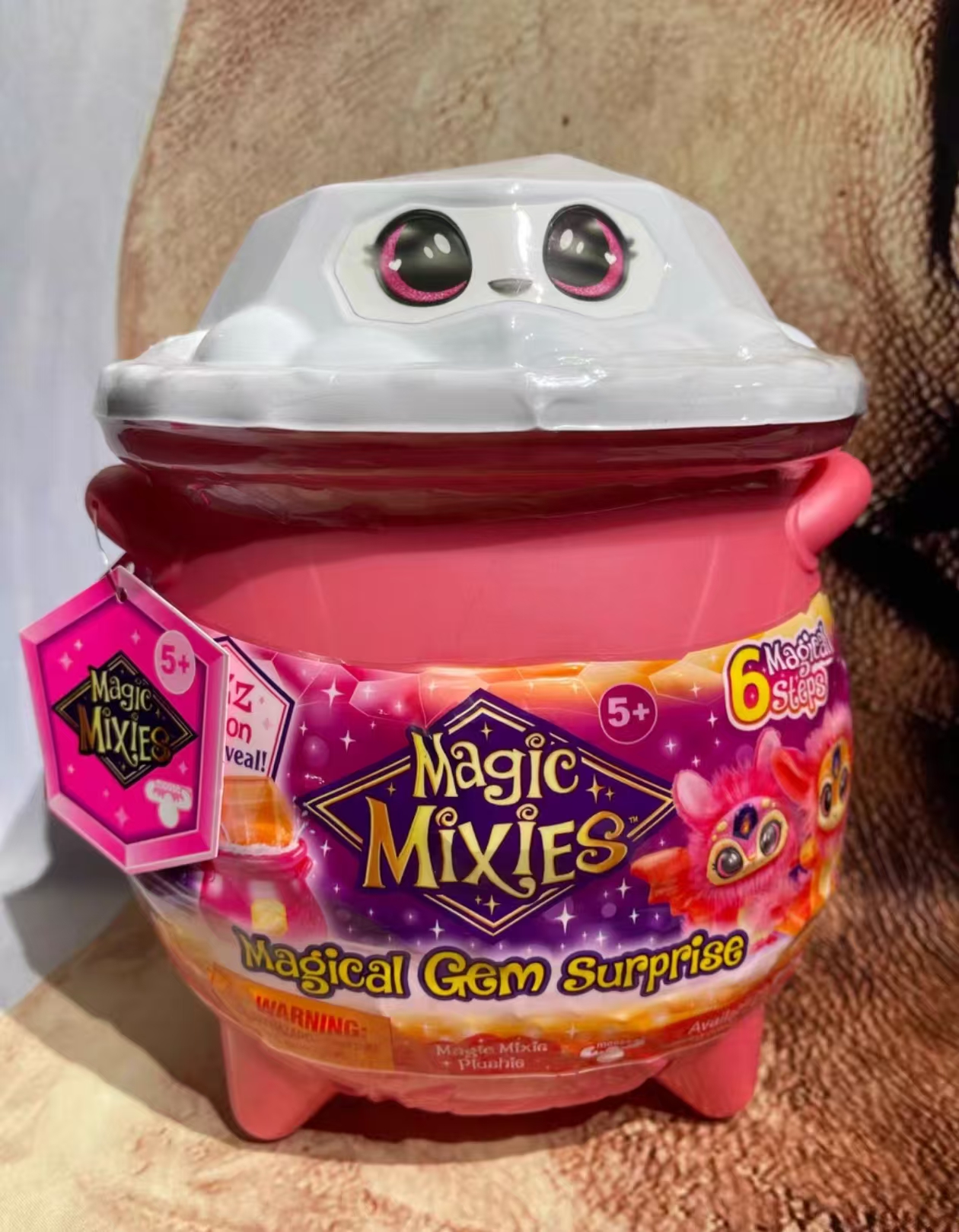 Magic Mixies Magical Gem Surprise Fire Magic Cauldron - Reveal a Non-Electronic Mixie Plushie ...