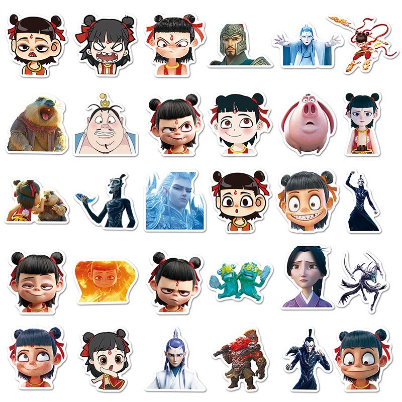 89pcs Ne Zha 2‌‌ Cartoon Sticker Chinese Animated Graffiti DIY Phone ...