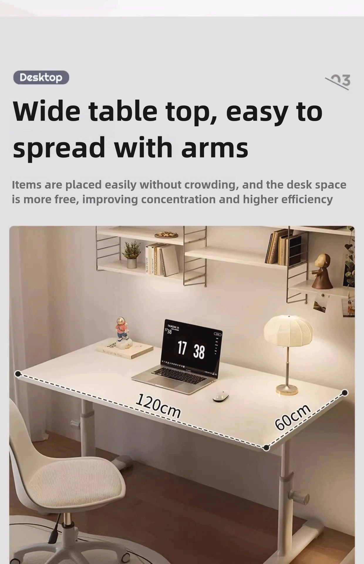 Adjustable computer desk Laptop Table for home use children's learning ...