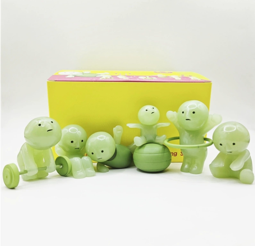 smiski exercising mini figures luminous blind box Desktop decorations ...