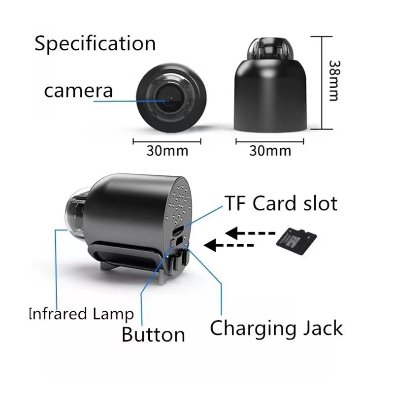 360° Ultra-wide angle Mini Wi-Fi cat-eye camera 4k wireless camera ...