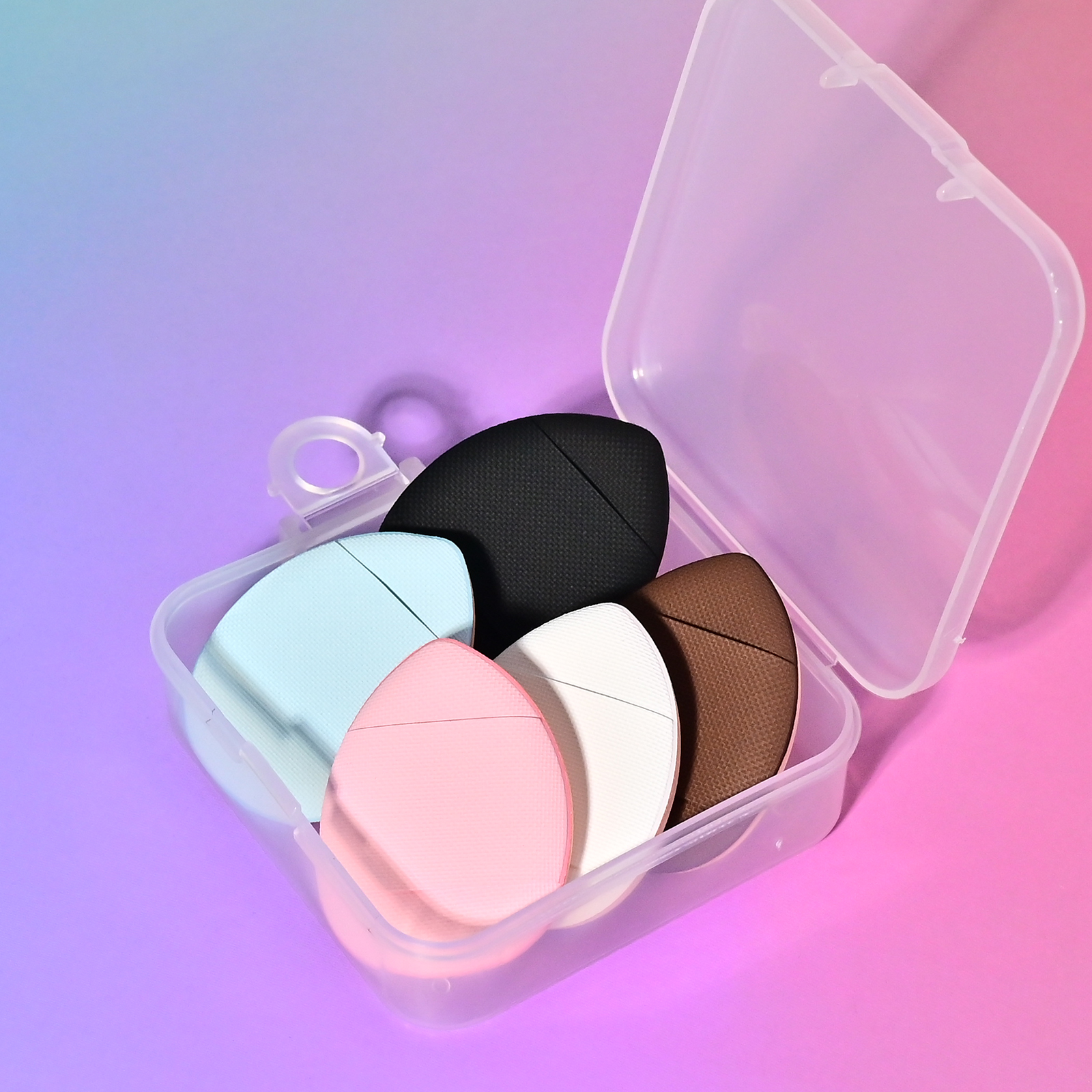 5/20 Pcs Mini Puff,5Pcs With Storage Hard Case, Travel Portable Finger ...