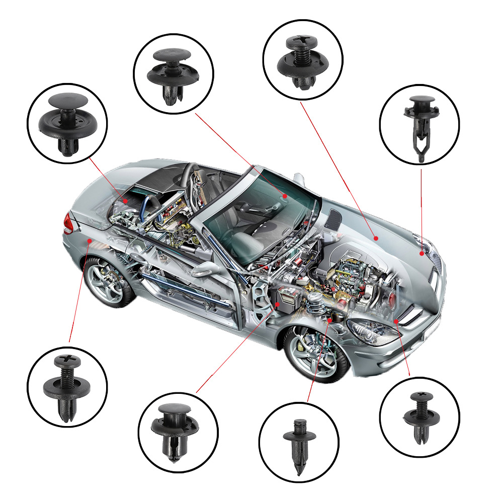 Plastic Screws Car Plastic Screws 750PCS Car Bumper Fixed Plastic Rivet ...