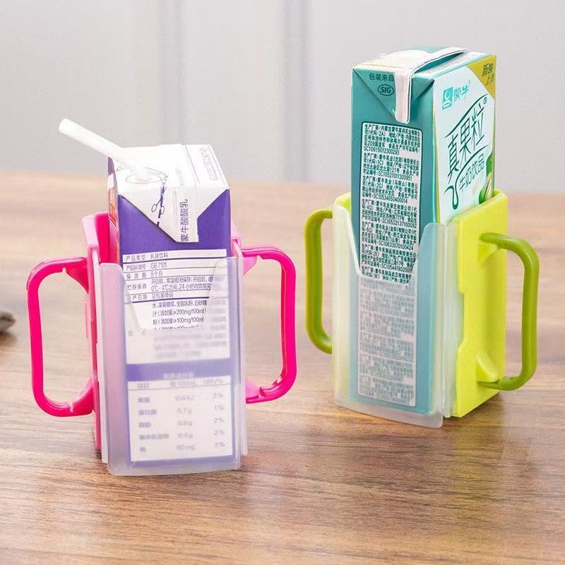 Milk Carton Storage Box with Handle Adjustable Anti-Squeeze Carton ...