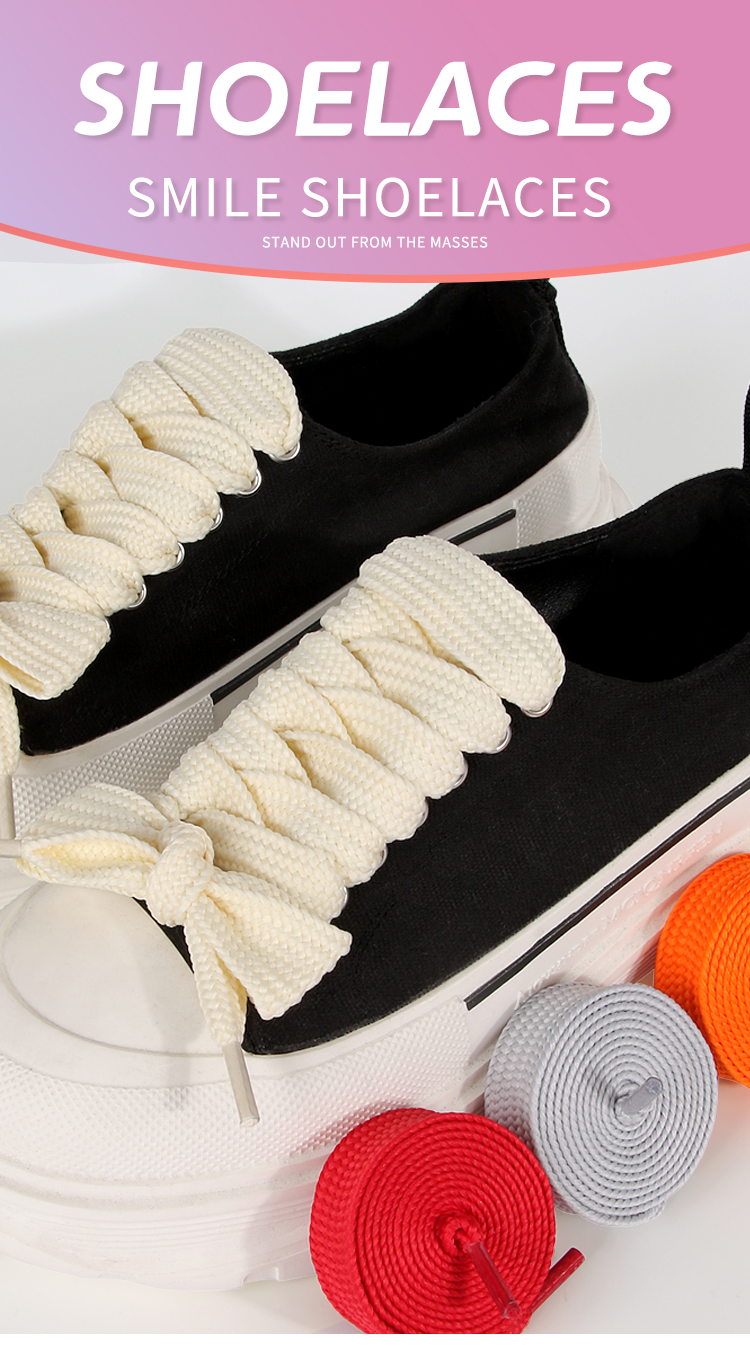 Fat 3/4" Wide Shoe Laces for Sneakers and Boots Durable Athletic ...