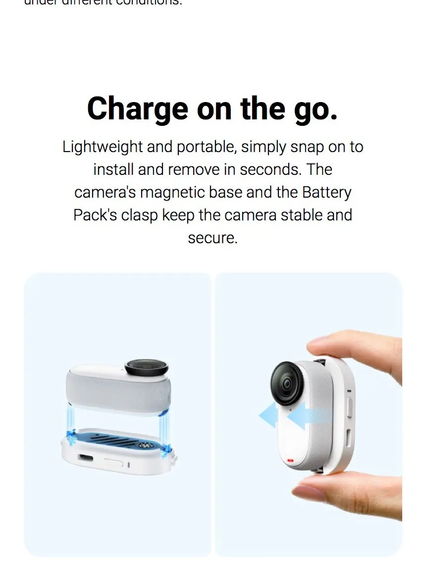 【STOCK】Original Insta360 GO 3S Battery Pack 393mAh Expansion Power Volt ...
