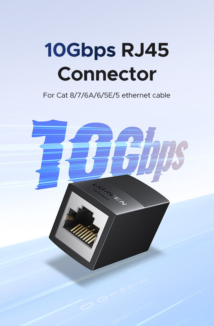 UGREEN 10Gbps RJ45 Ethernet Connector For Cat 8/7/6A/6/5E/5 Ethernet ...
