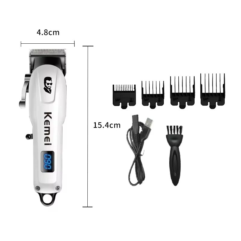 Kemei Professional Electric Hair Clipper Cordless Rechargeable Hair ...