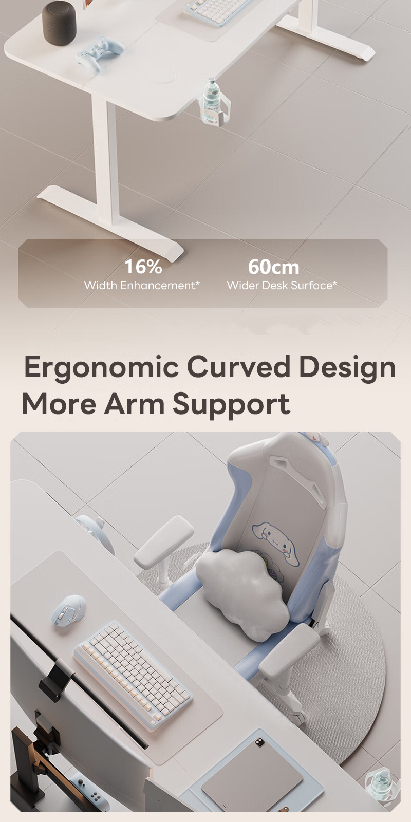 YISONG Electric Study Table Computer Table Standing Desk Lifting Height ...