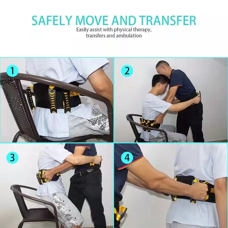 Gait Belt Elderly Transfer Belt Walking Assist Waist Traction Moving ...