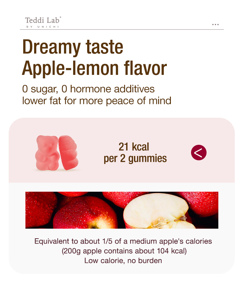【Official】Unichi Apple Cider Vinegar Teddi Lab Gummy (60 Gummies) Apple ...