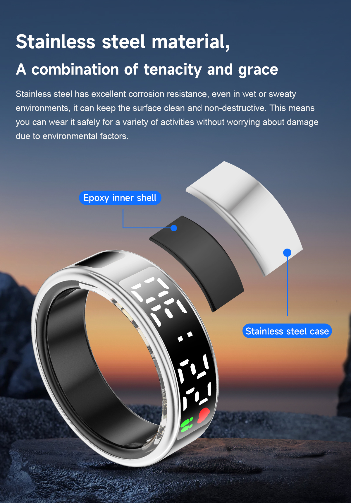 2025 New For Xiaomi Smart Ring Support Screen Display Health Monitor ...