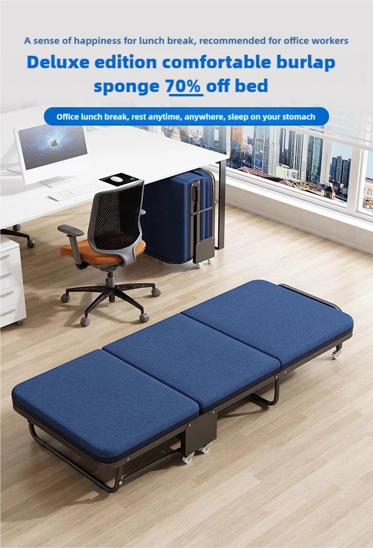 Rollaway bed Premium Japanese Foldable Single Bed office lunch break device portable easy ...
