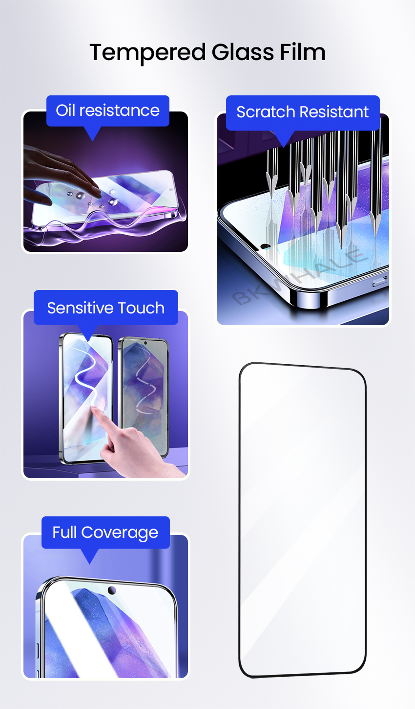 BKWHALE Easy Install Tempered Glass For Samsung Galaxy A55 A56 A35 A36 A25 A26 A15 A16 A54 A34 ...