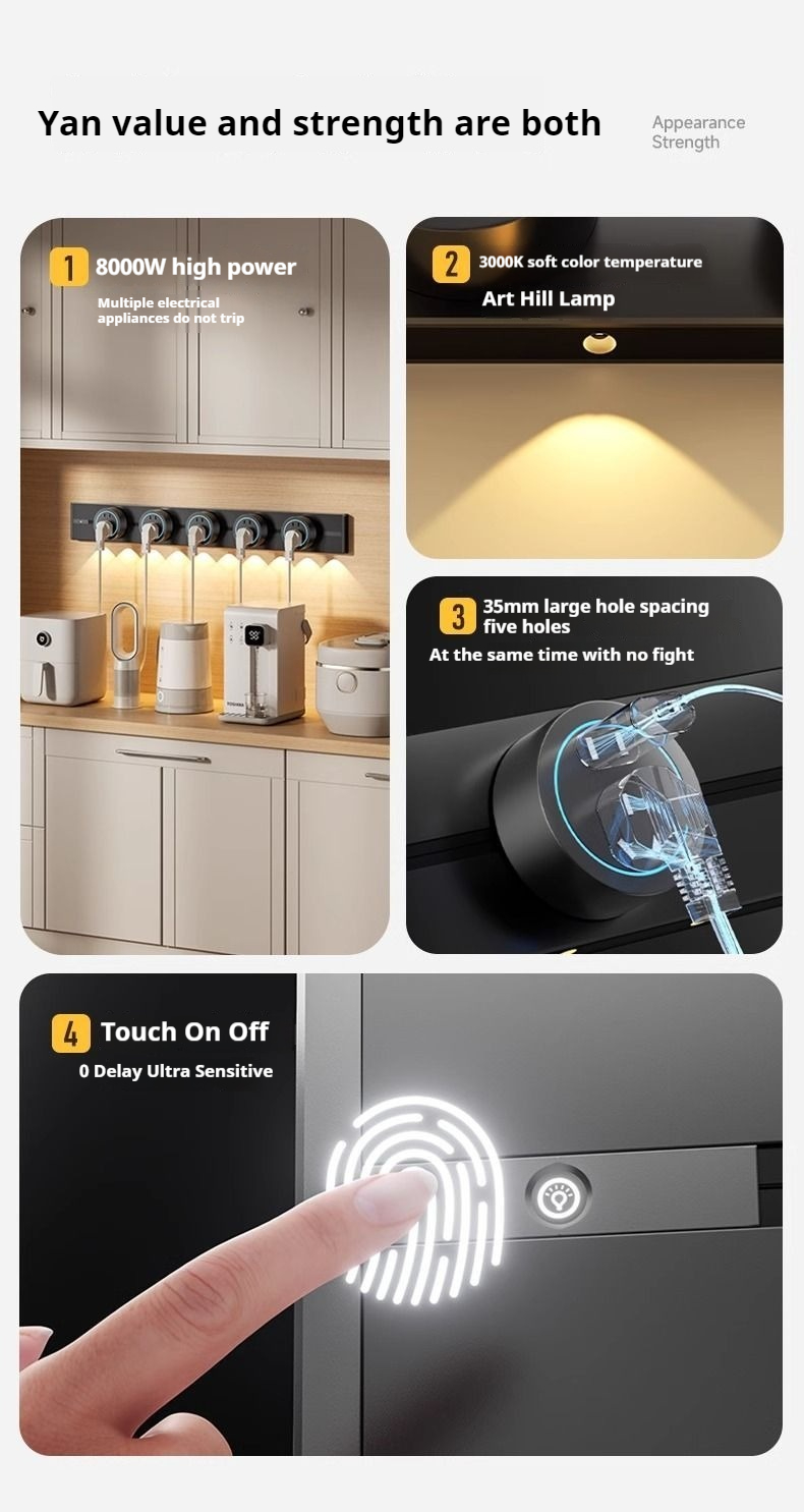 Odoran British Standard Multi-Function Track Socket International Plug ...