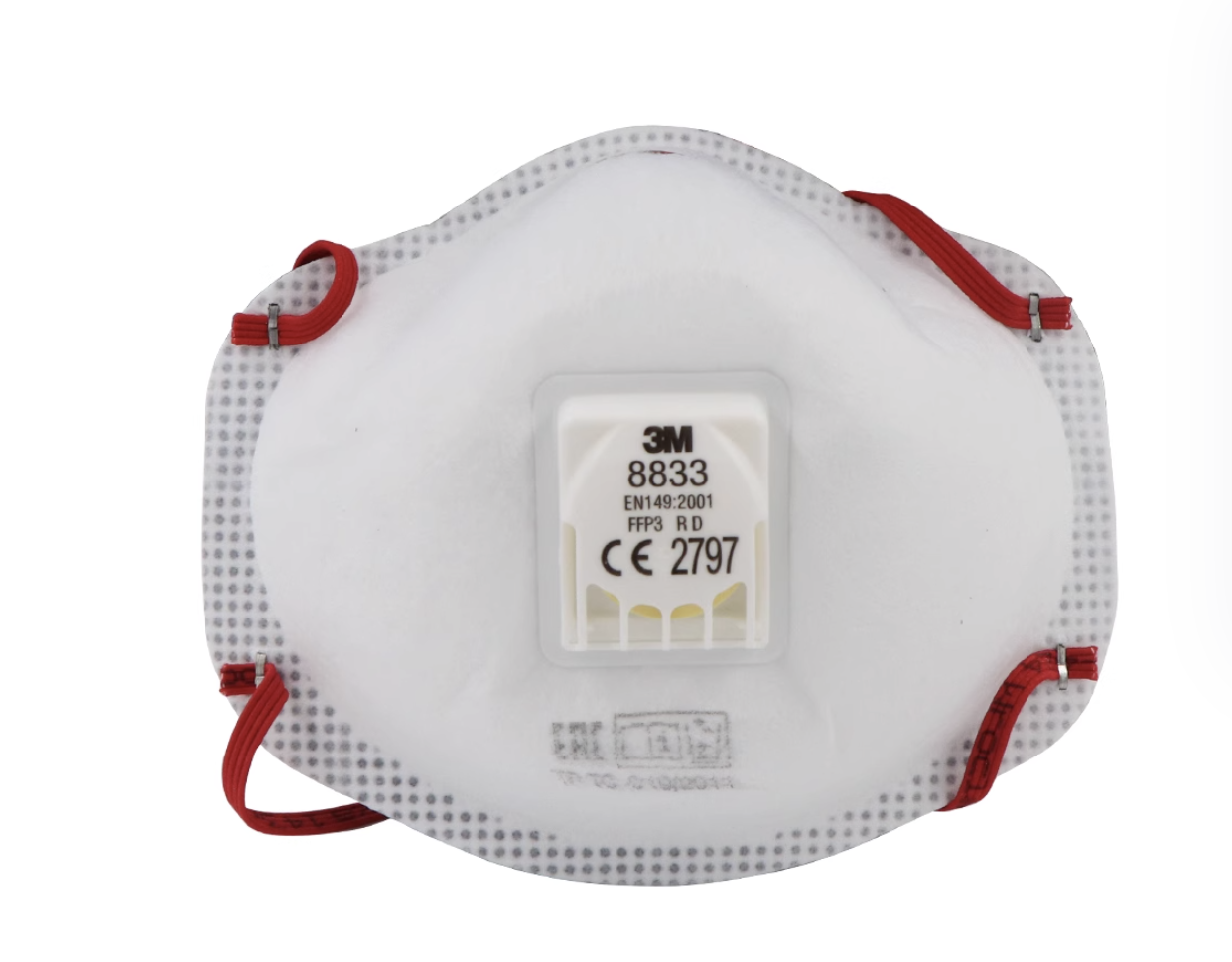 3M 8833 Premium Valved Dust Mist Mask Respirator | Shopee Singapore