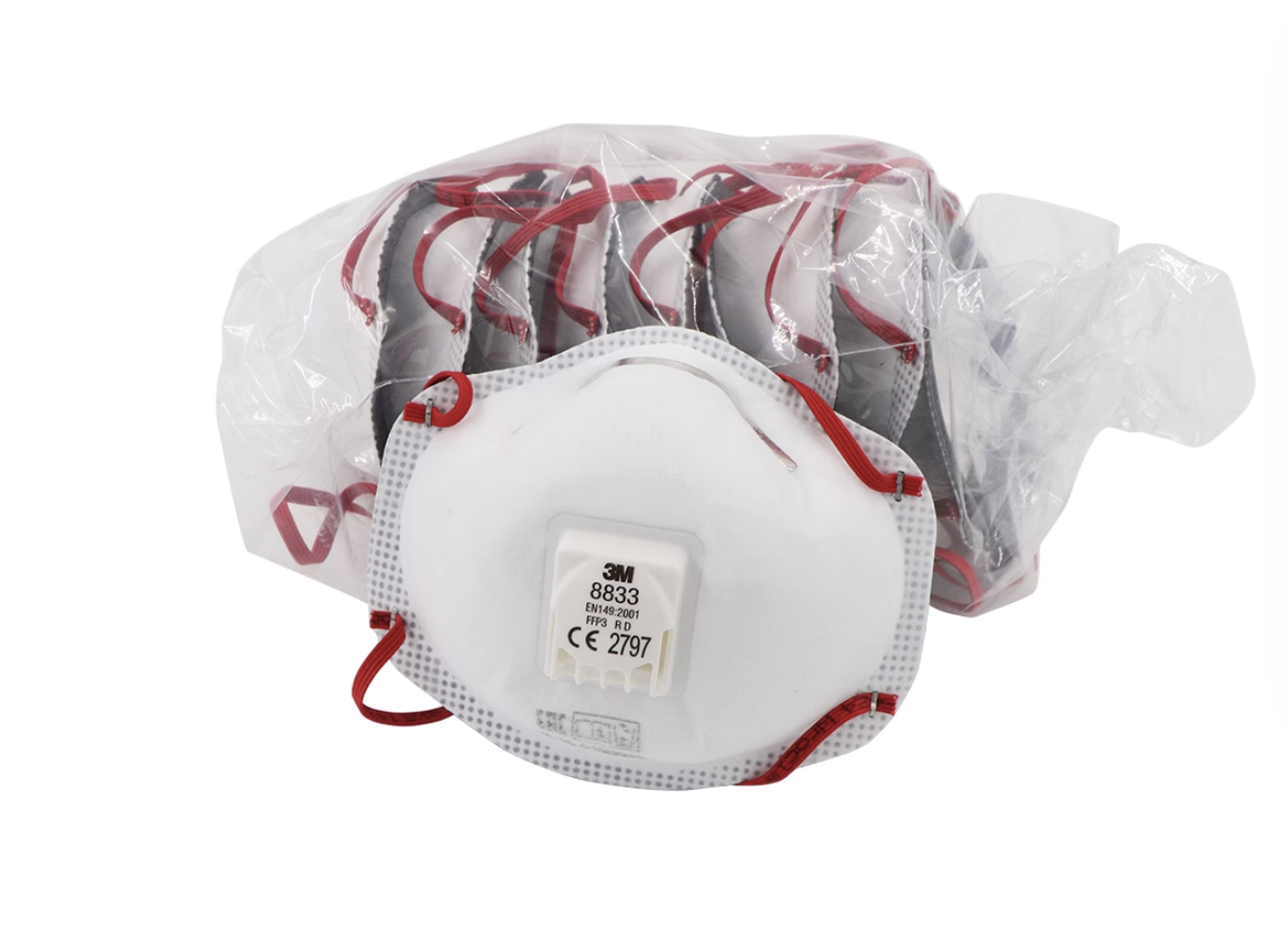 3M 8833 Premium Valved Dust Mist Mask Respirator | Shopee Singapore