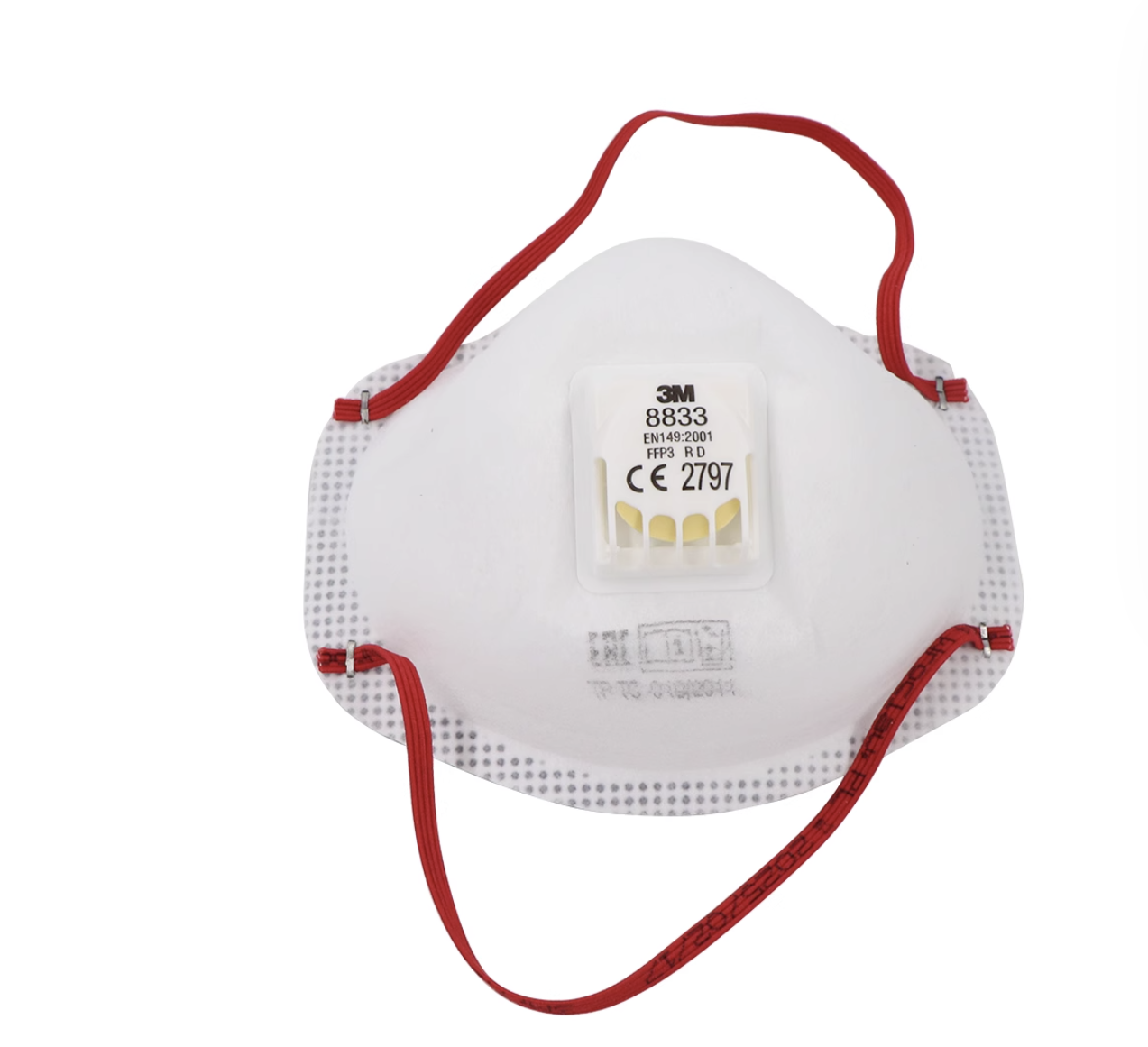 3M 8833 Premium Valved Dust Mist Mask Respirator | Shopee Singapore