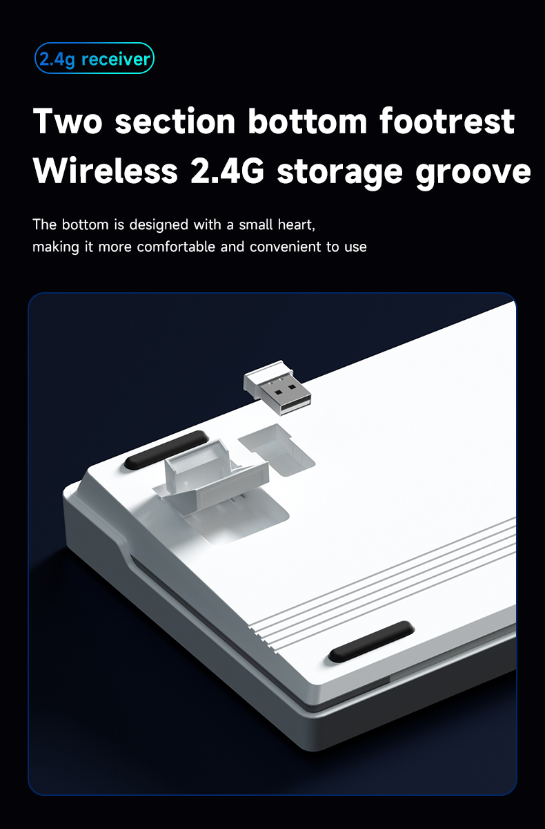 WEIKAV WK87 Wireless Mechanical Keyboard Bluetooth 2.4g Hot Swap RGB ...