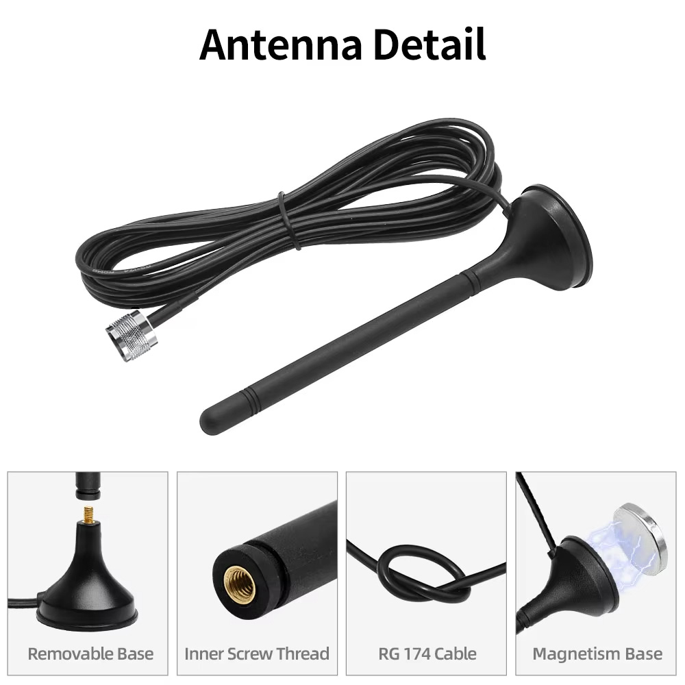 700-2700MHz 5dbi 4G LTE Magnetic Antenna Small Size Magnet Base Rubber ...