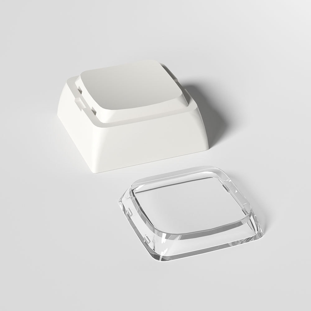 Double-layer Keycap Transparent Keycap XDA Profile PBT+PC Material 1U ...