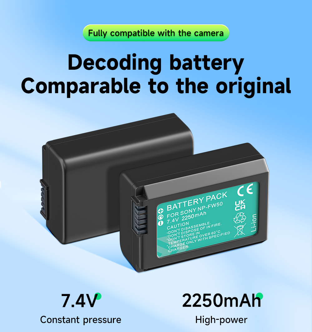 PALO NP-FW50 battery 2250mAh for Sony cameras battery for using SONY ...