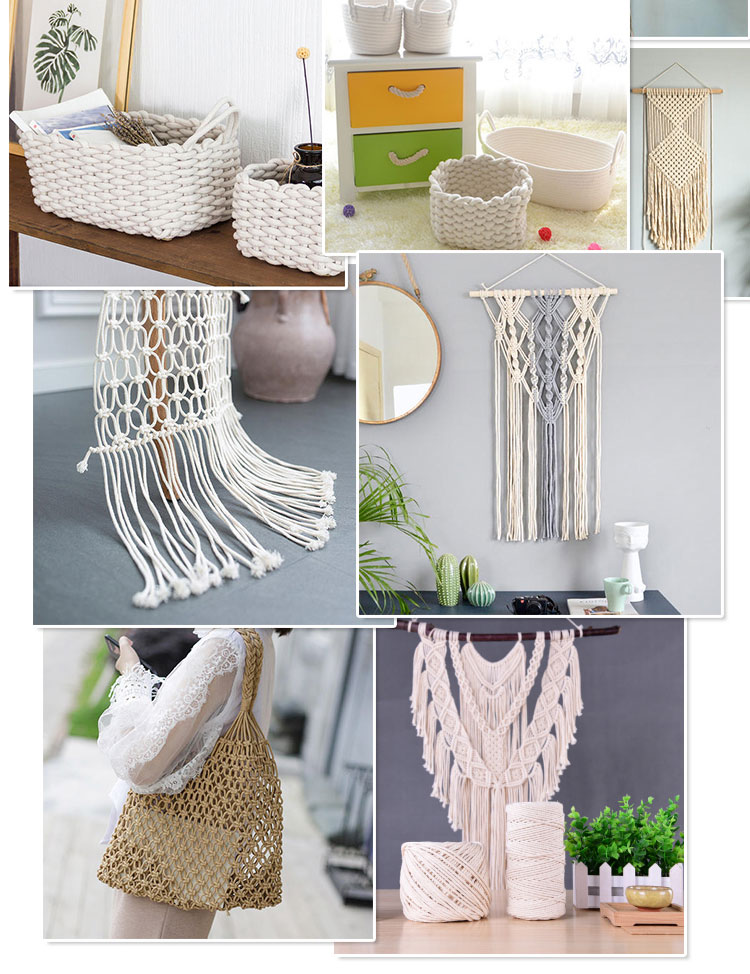 Diy Cotton Thread Rope Handmade Material Tapestry Braided Thread ...