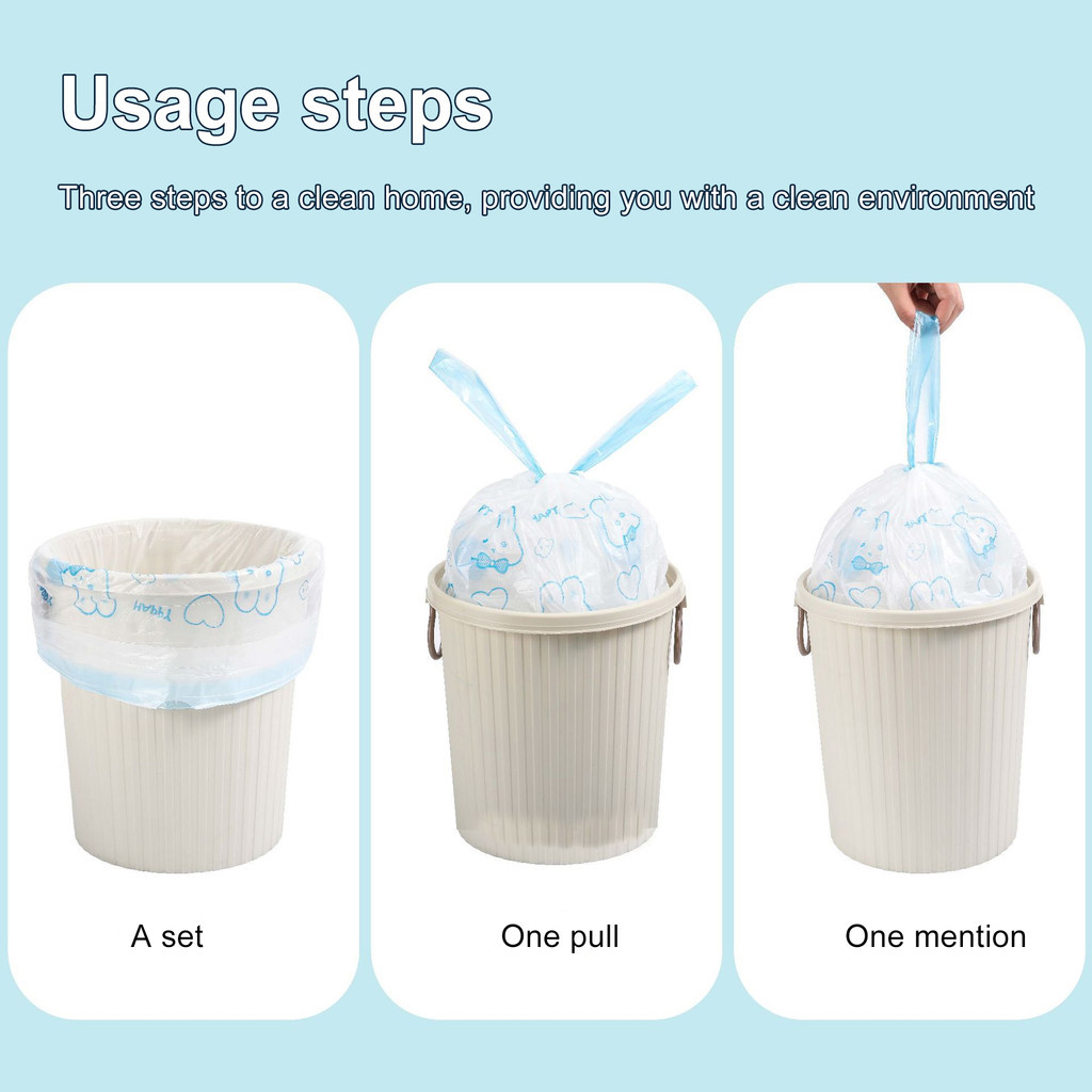 Garbage Bags With Handles100pcs 50pcs Made From Thin But Tough PE ...