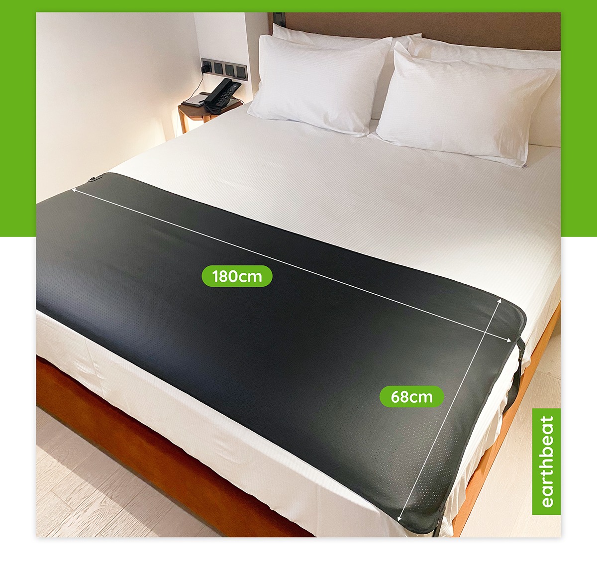 earthbeat Classic Earthing Bed Mat. Grounding Natural Therapy for Sleep ...