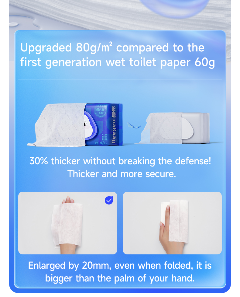 Deeyeo Flushable Toilet Wipes Tissue Paper Family Affordable Wet Wipes ...