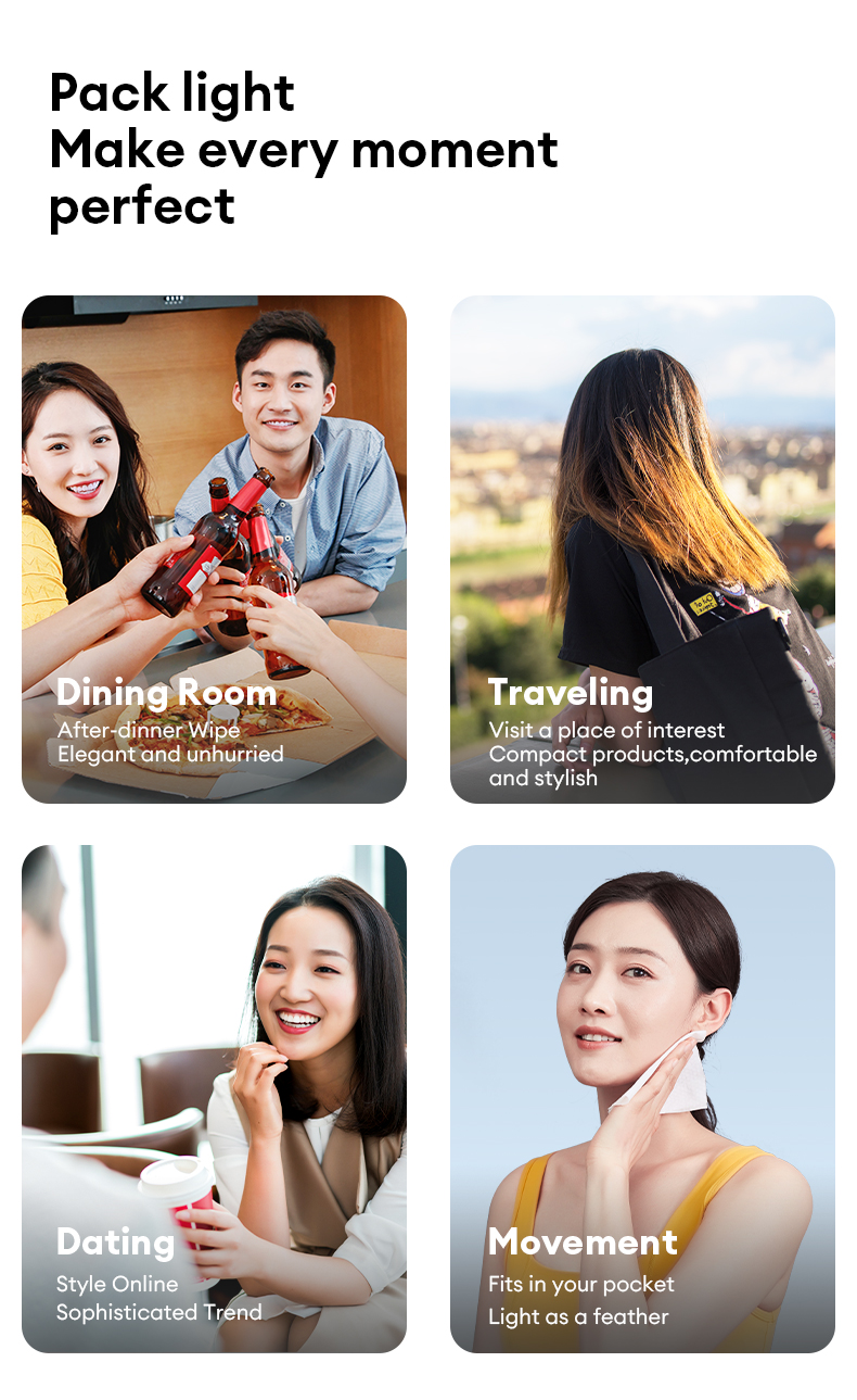 Deeyeo Baby Water Wipes Alcohol-Free Mini Portable Wet Tissue (7 Sheets ...