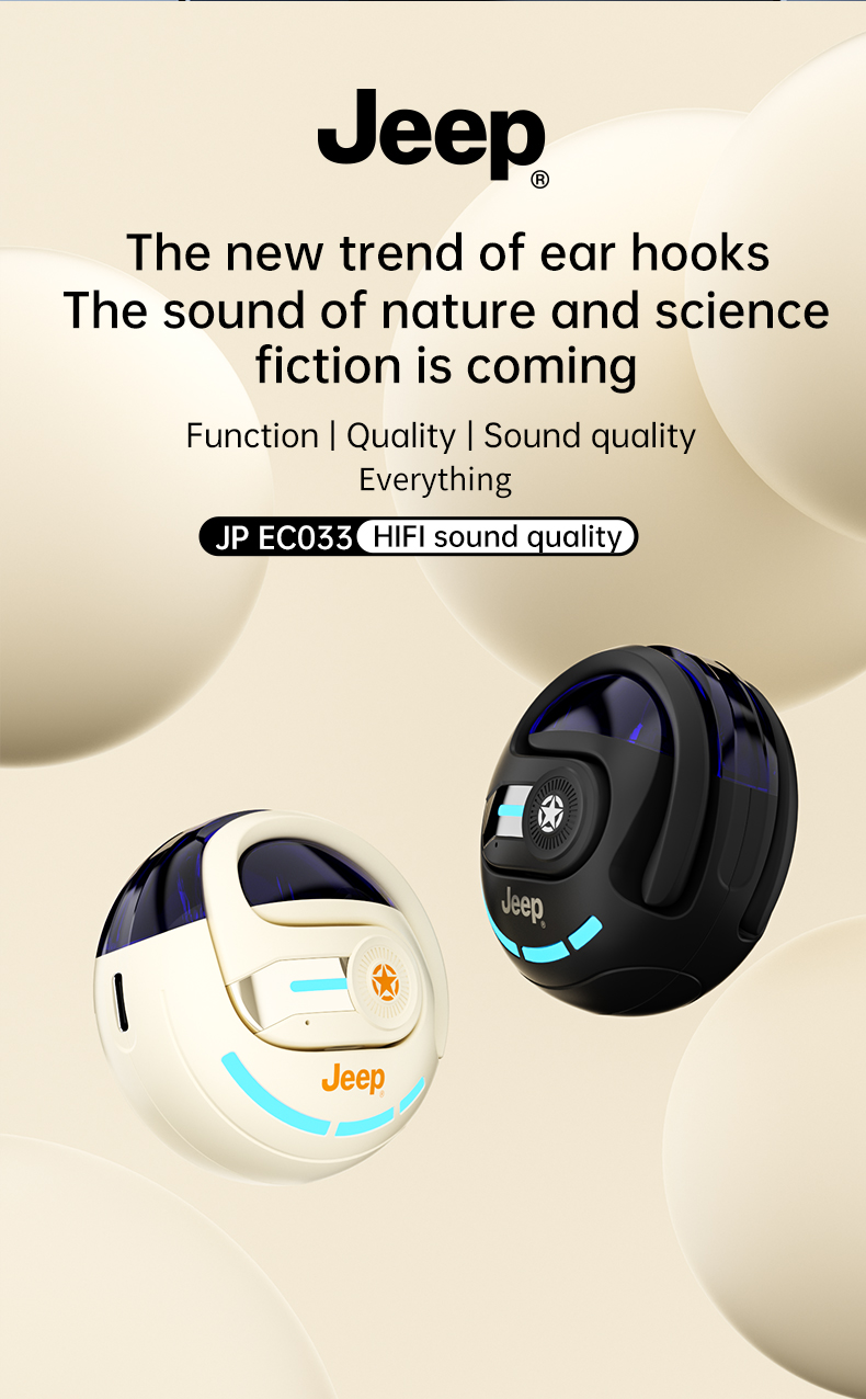 Jeep EC033 OWS Open Ear Earphone Bluetooth 5.4 Earphones HD Calls ENC ...