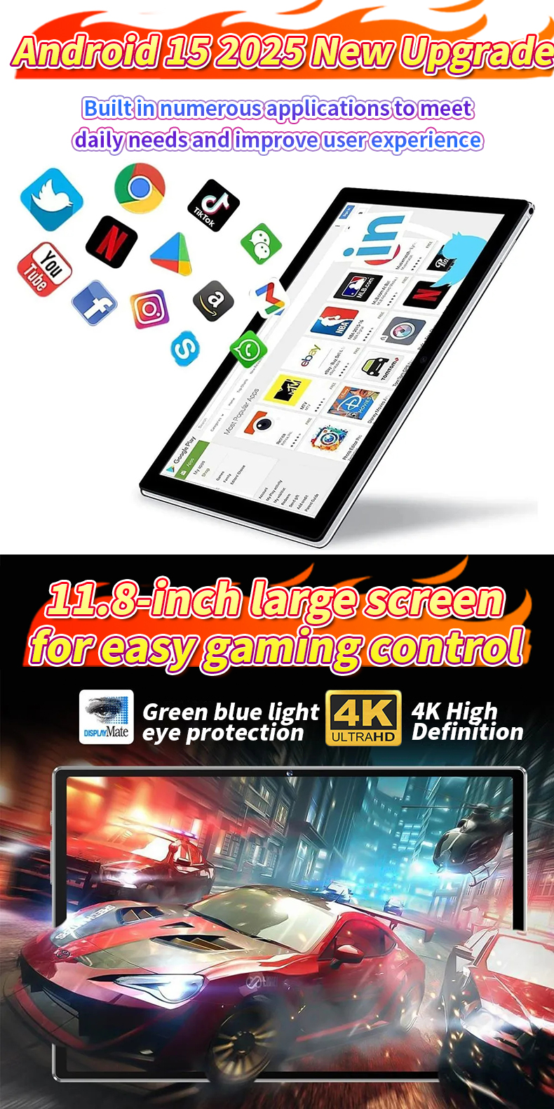 🔥SG Top 1 Sale Tablet🔥2025 New P800Ultra Dimensity 8300 Android 15 ...