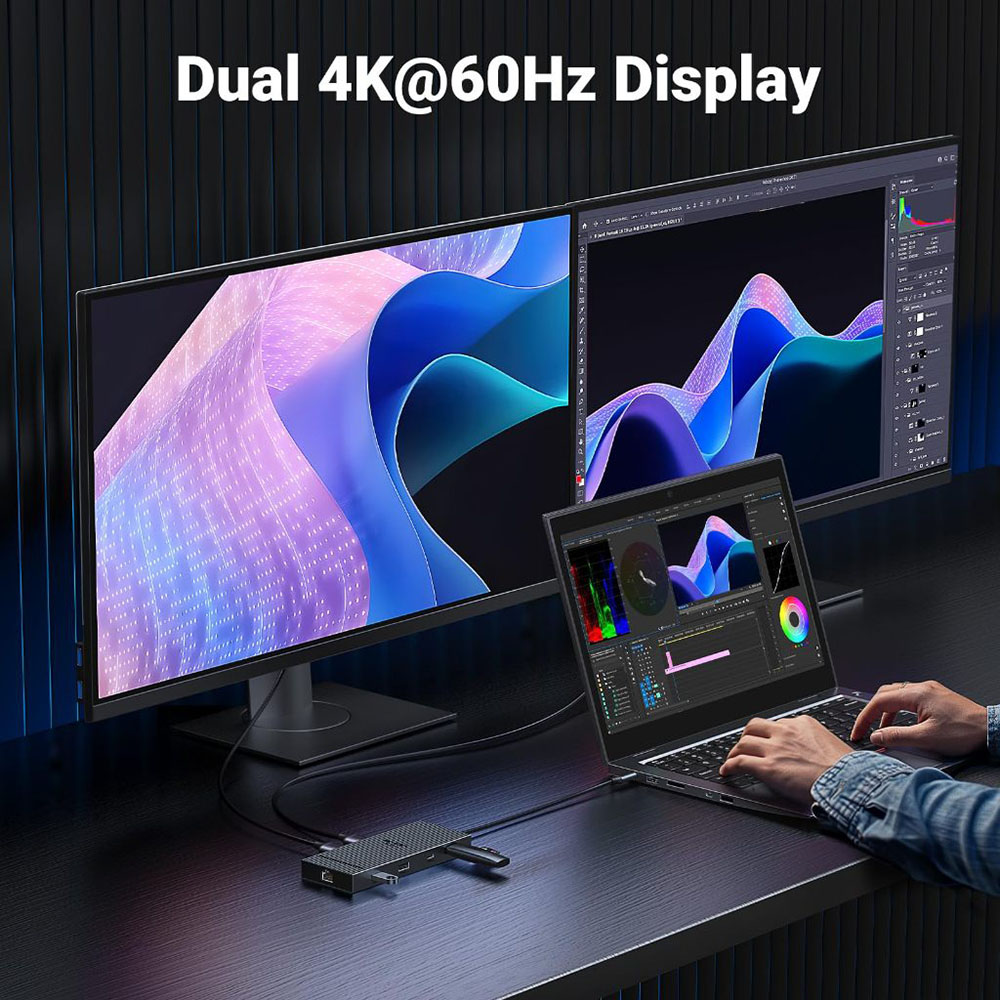 UGREEN Revodok Pro 10 in 1 USB C Docking Station Dual 4K@60hz Monitor ...