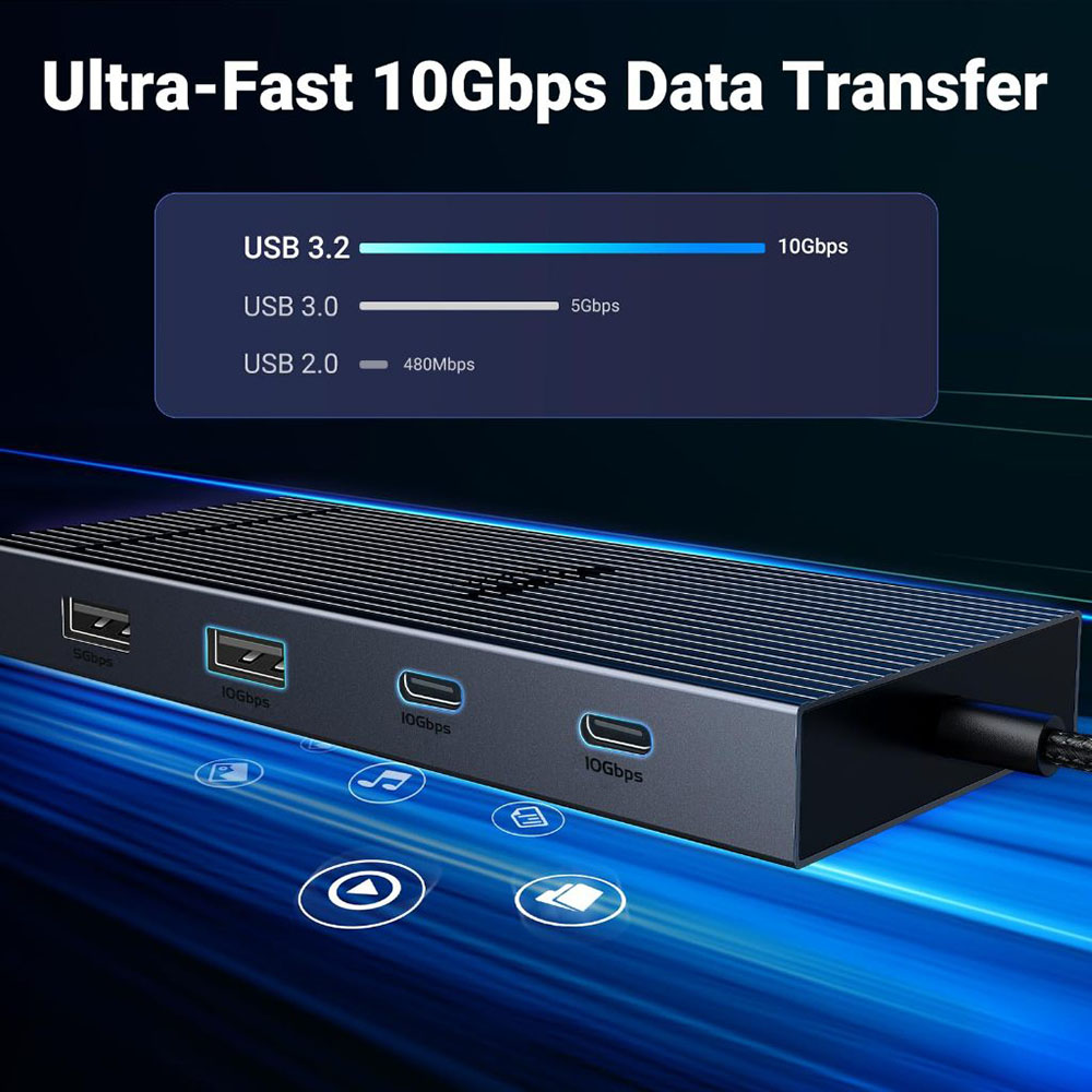 UGREEN Revodok Pro 10 in 1 USB C Docking Station Dual 4K@60hz Monitor ...