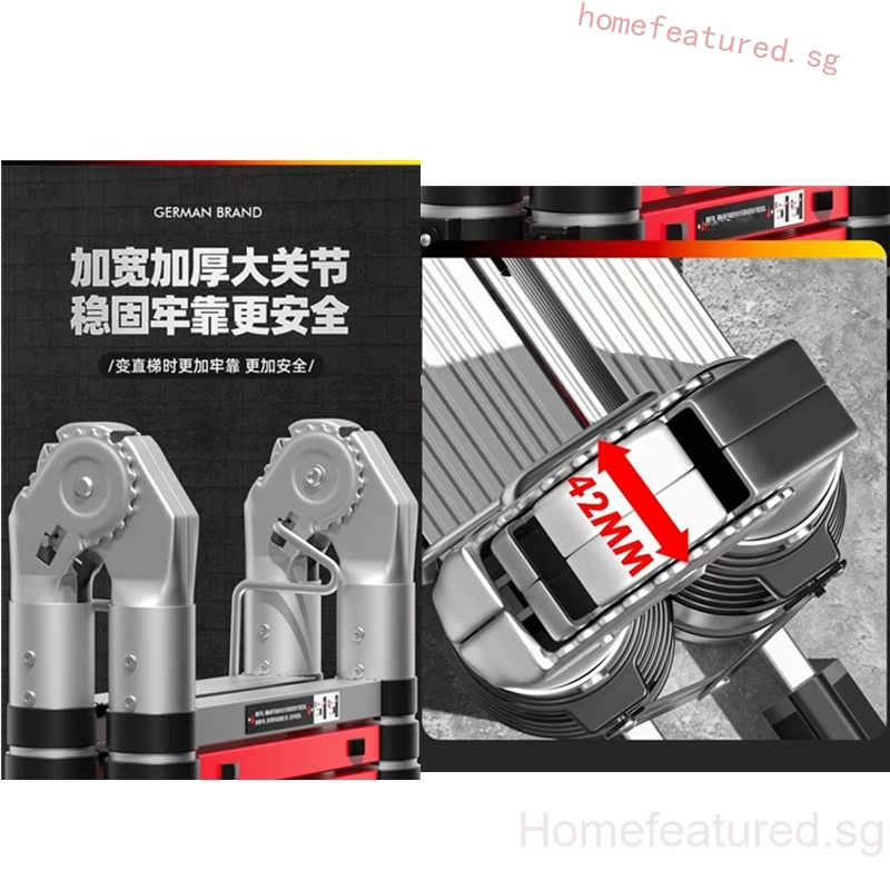 Foldable Stelescopic Step Ladder Folding Aluminum Alloy Thickened ...