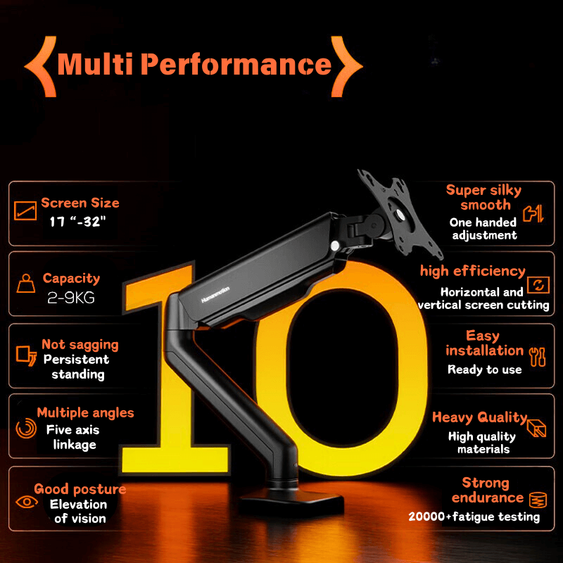 Premium single monitor arm Steel Articulating Monitor Stand Adjustable ...