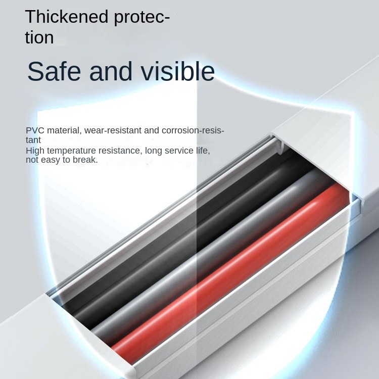 100cm Electrical Cable Trunking Strip with Self Adhesive Slidable PVC ...