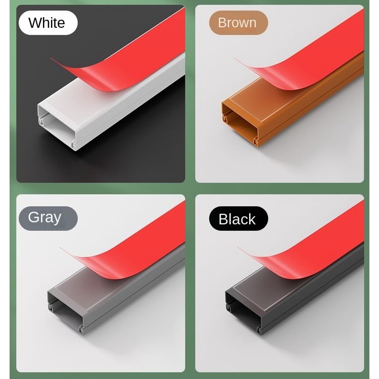 100cm Electrical Cable Trunking Strip with Self Adhesive Slidable PVC ...