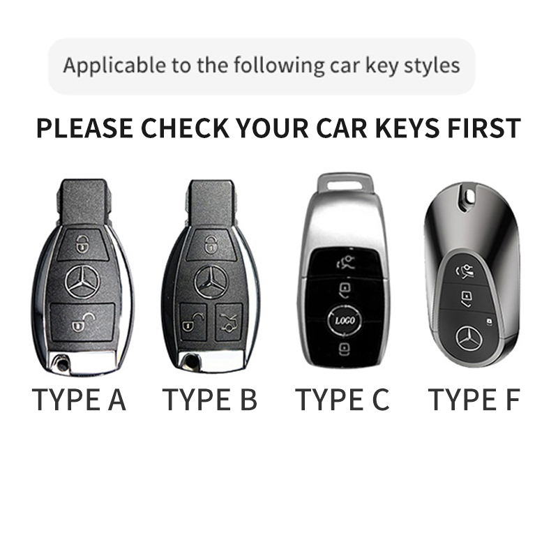 Mercedes Benz Key Cover Case Car Leather Fob Keychain B180 W176 W177 ...