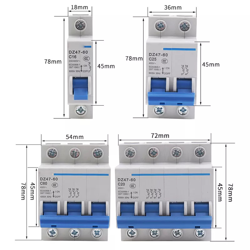 1PCS Auto Reclosing Device Remote Control Circuit Breaker 1P 2P 3P 4P ...