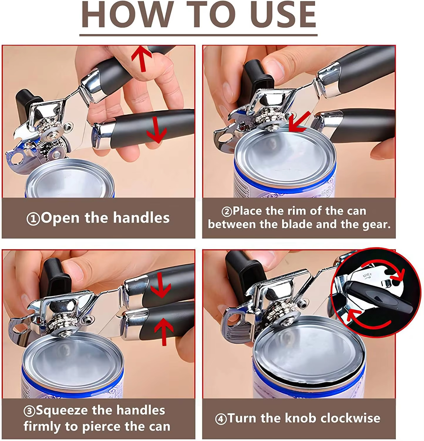 Professional Tin Manual Can Opener Multifunctional Stainless Steel Beer ...