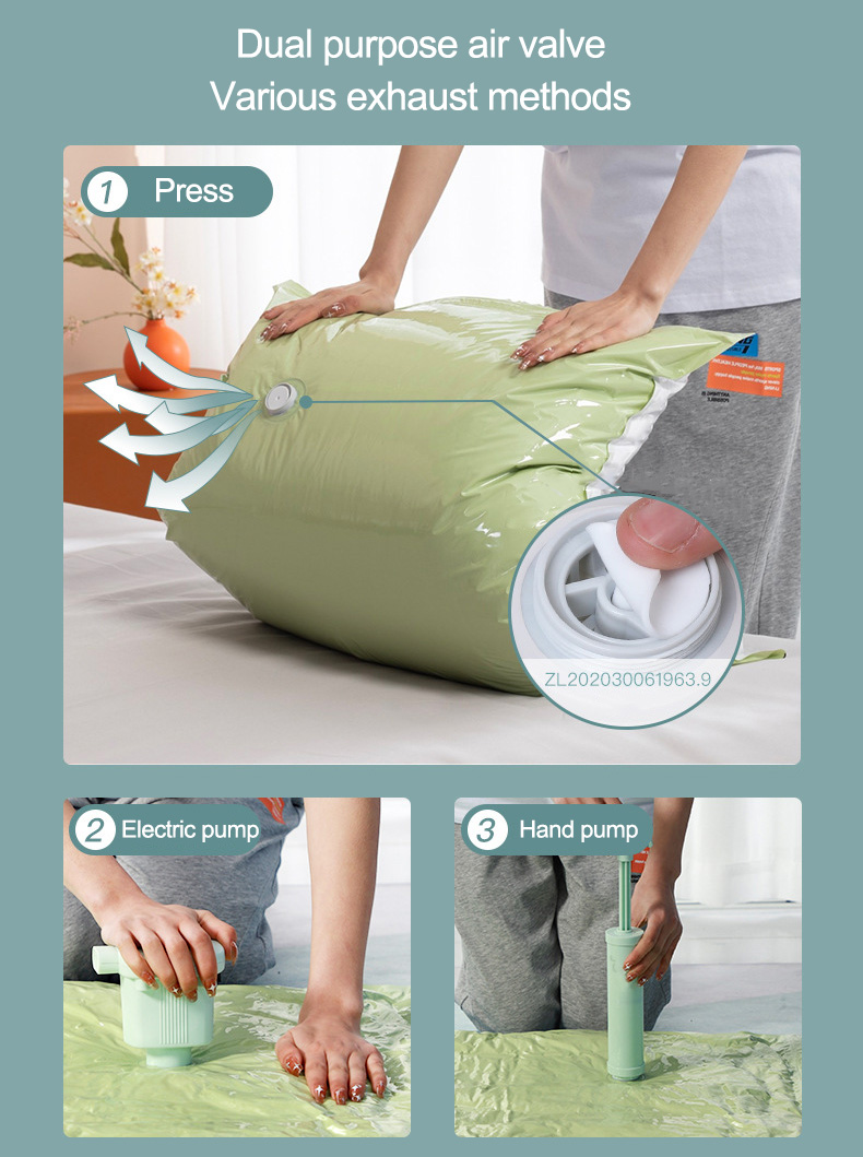 🔥SG stock🔥Quilt Down Jacket Storage Vacuum Compression Bag Travel ...