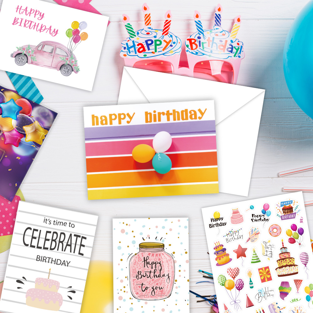Birthday Cards with Envelopes, 12 Pack, Birthday Cards Pack, Bulk ...