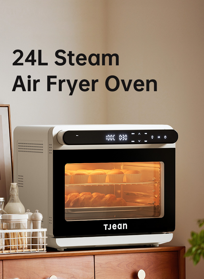 TJean Steam Oven Multifunctional Steam Air fryer Oven TJ-BZQKX24L1（24L ...