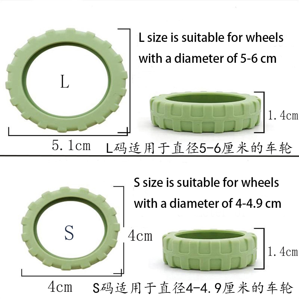 8pcs High Quality Thickened And Durable Silicone Luggage Wheel Cover ...