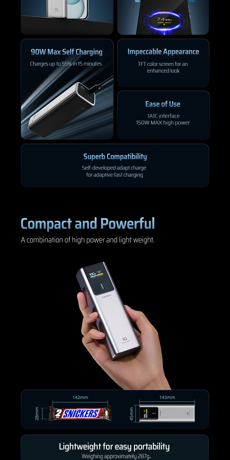 【ccc certified option 】CUKTECH 150W Fast Charging Xiaomi 120W Fast ...