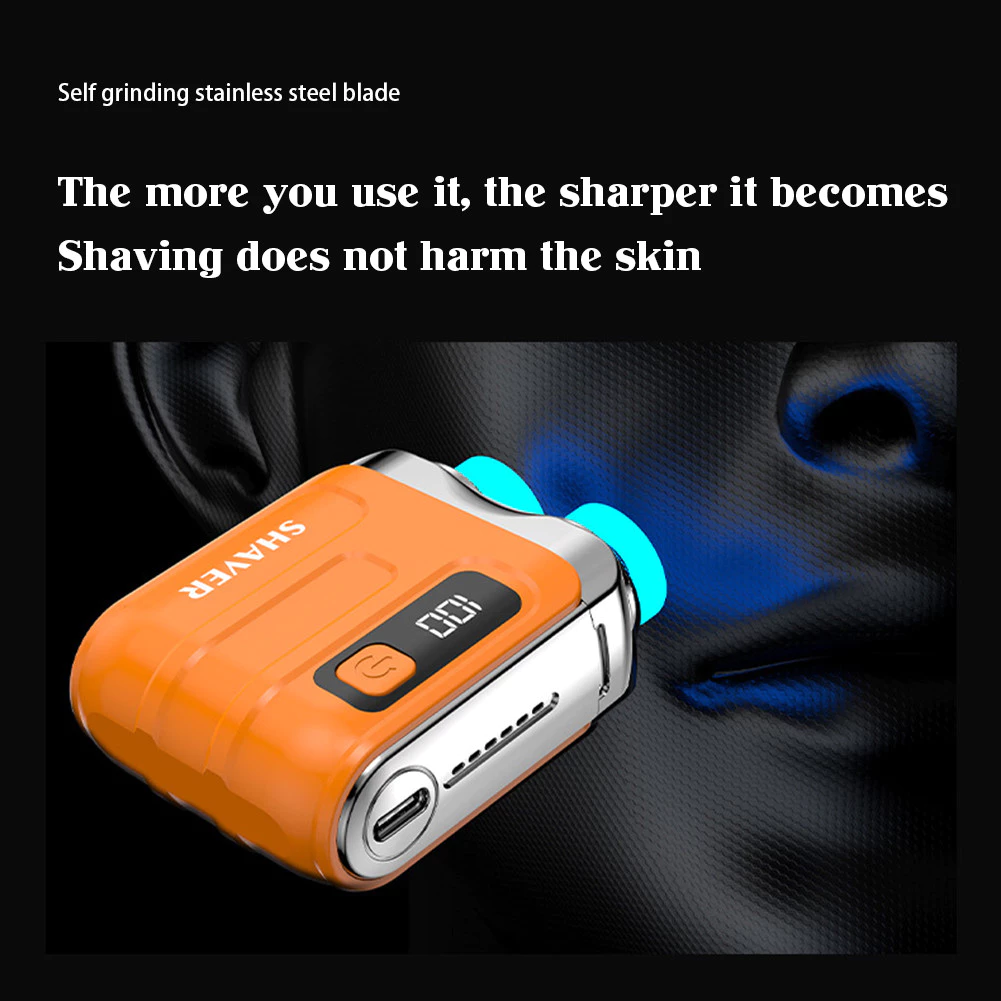 Men Electric Shaver 2 Heads IPX7 Waterproof LCD Displa Rotary Dual-Ring ...